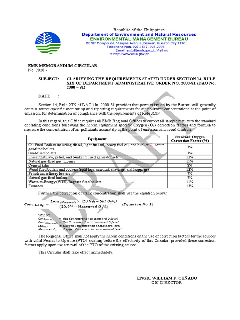 O2 Correction Factors for Emission Compliance | PDF | Fuel Oil | Boiler