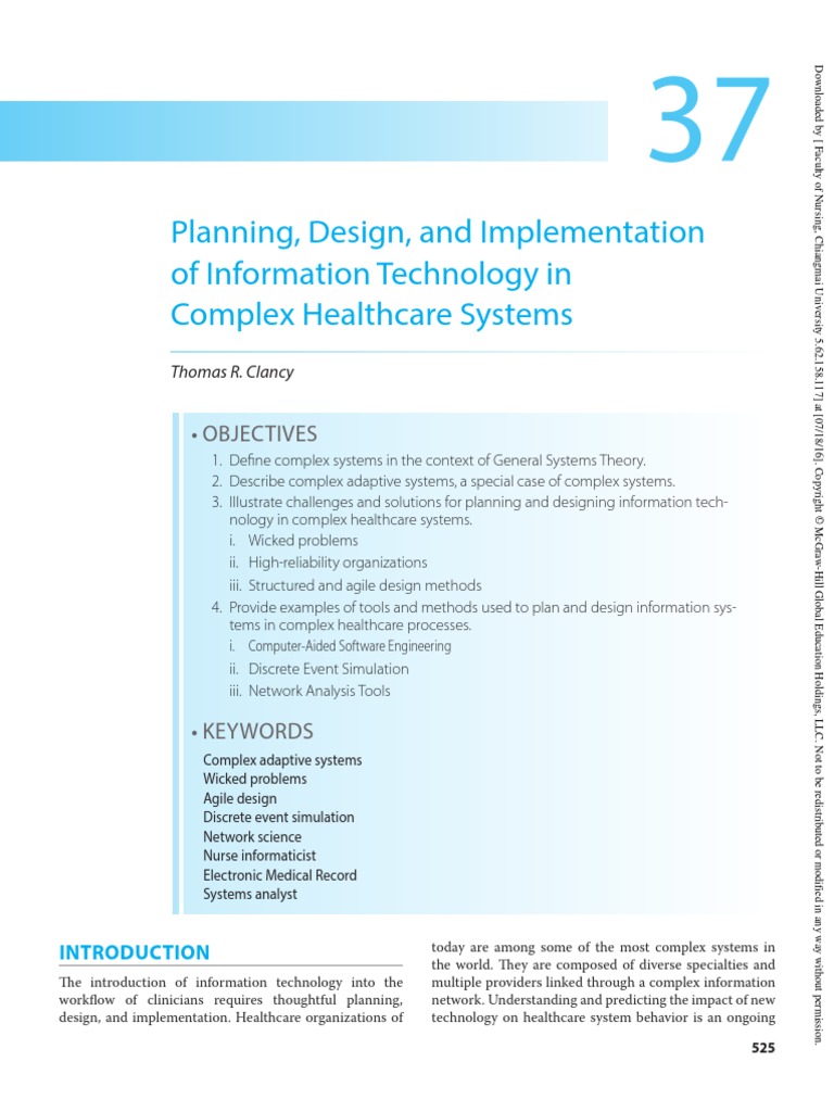 Planning, Design, and Implementation of Information Technology in ...
