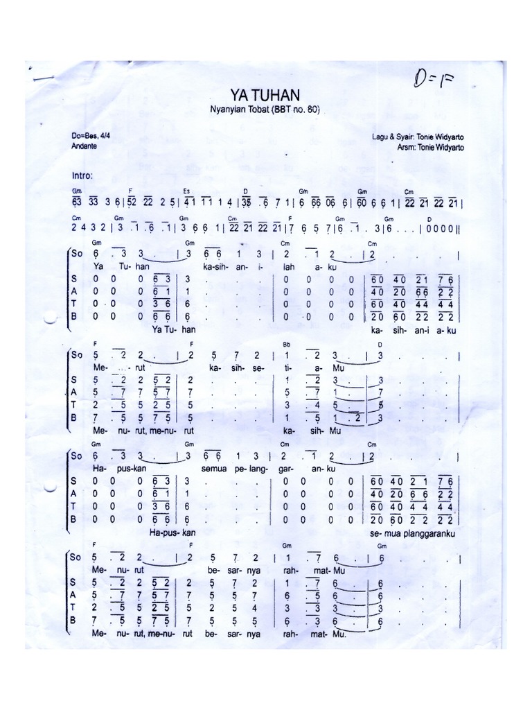 Ya Tuhan BBT 80 | PDF