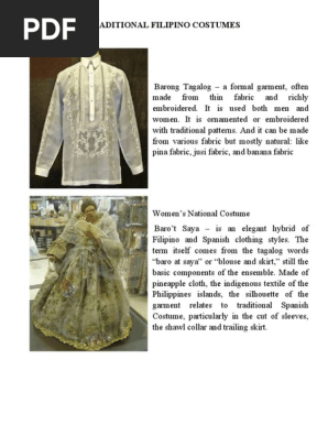 Filipino Costume For Men