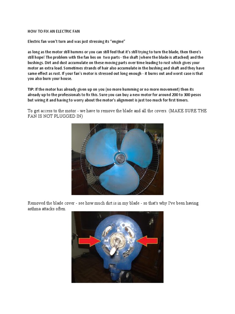 How To Fix An Electric Fan | PDF | Equipment | Machines