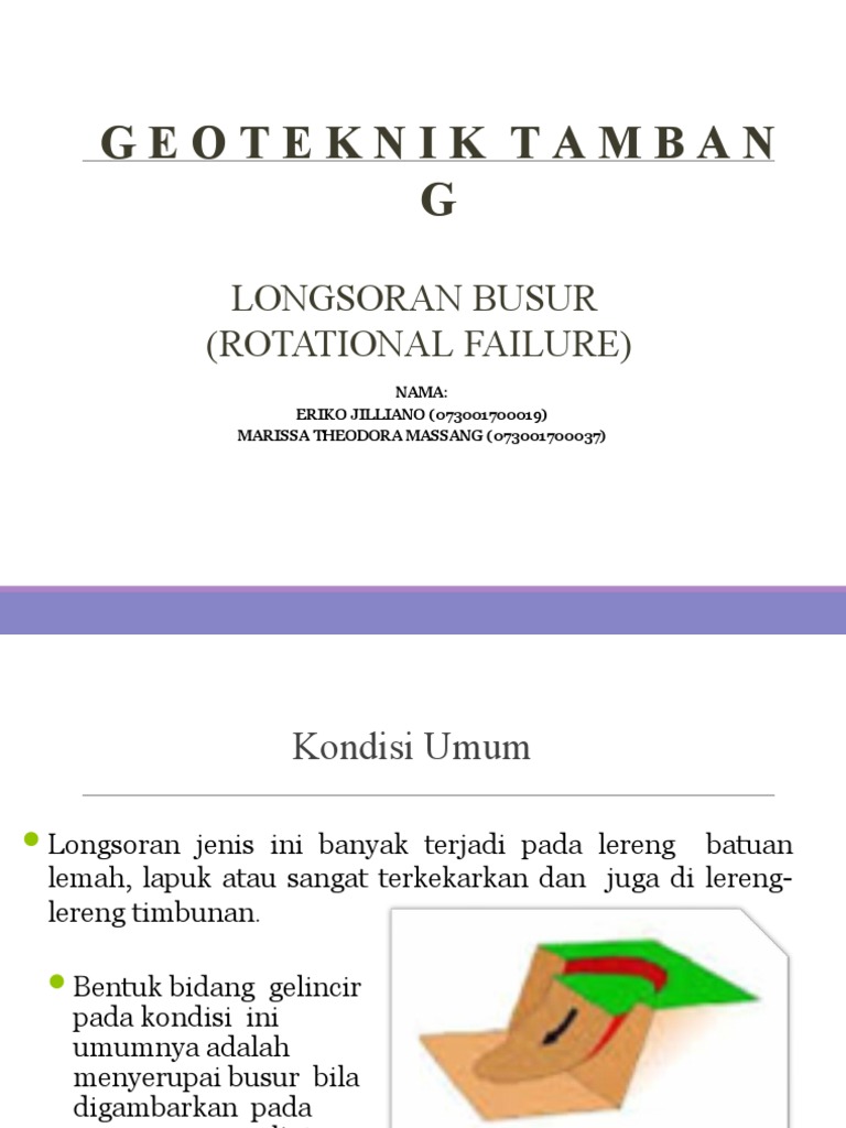 Longsoran - Busur - Geotek Eriko Dan Marissa | PDF