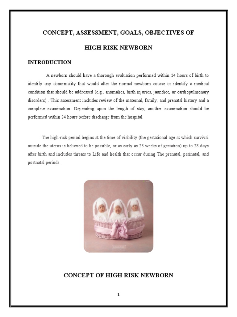 High-Risk Newborn Assessment Guide | PDF | Neonatal Intensive Care Unit ...