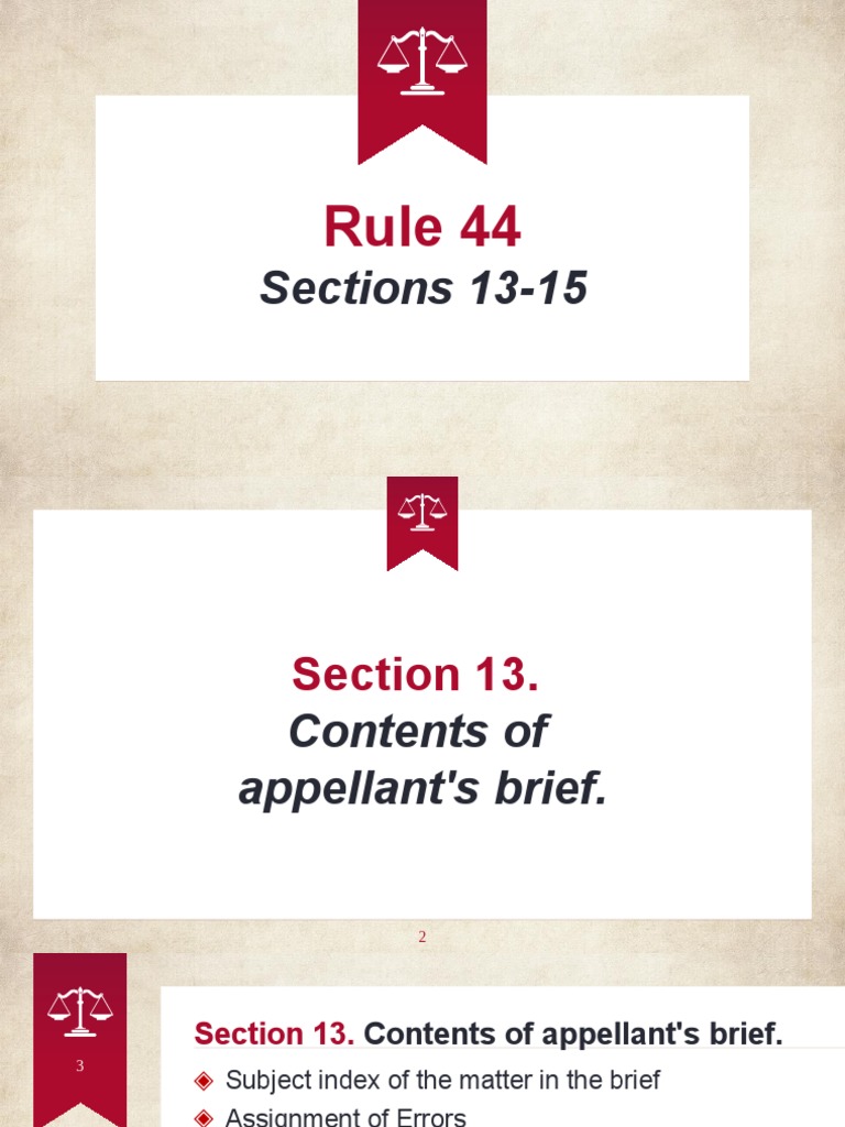 Rule 44 (Sections 13-15) | PDF