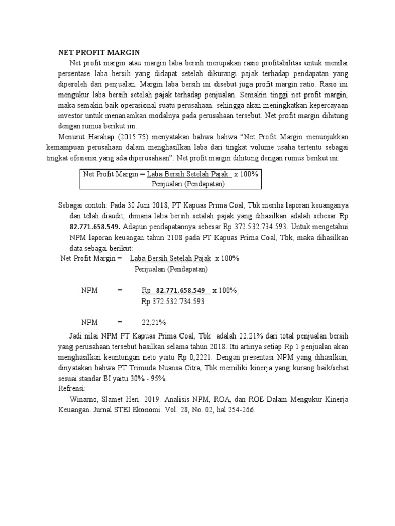Net Profit Margin | PDF
