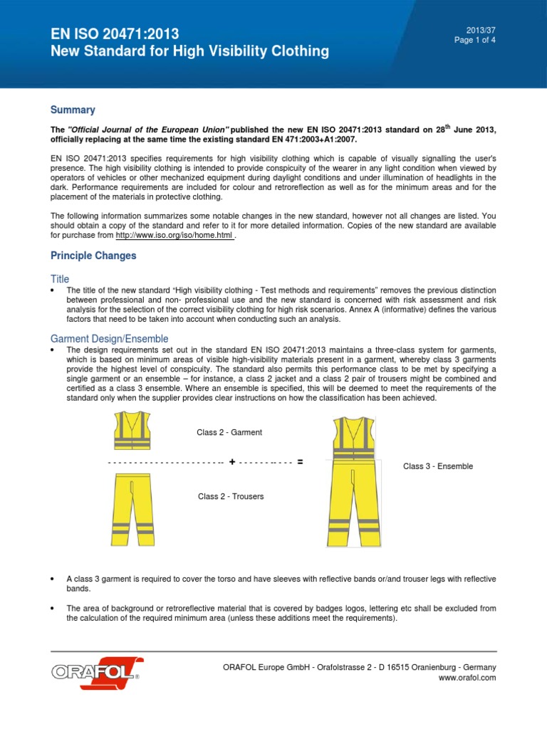 En Iso 20471 - 2013 | PDF | Clothing | Nature