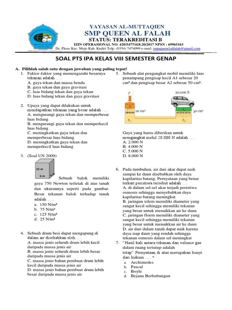 Soal Pts Ipa Kelas 8 Ok | PDF