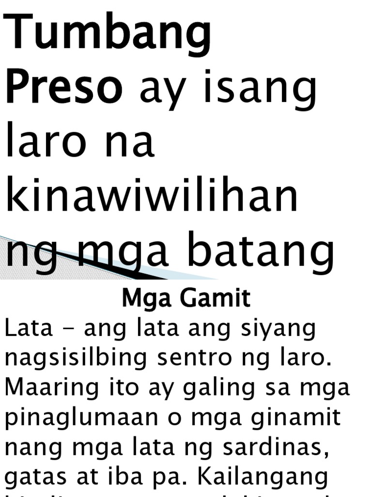 Tumbang Preso | PDF