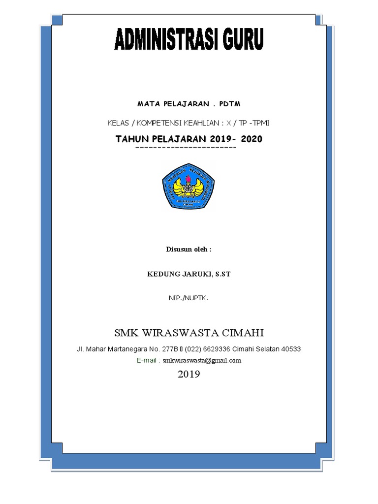 4 Cover Administrasi Guru | PDF