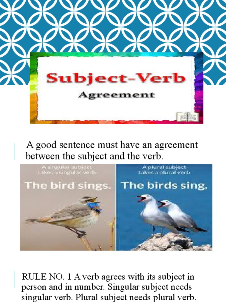 Unit 3 SUBJECT VERB AGREEMENT RULE | PDF | Grammatical Number | Plural