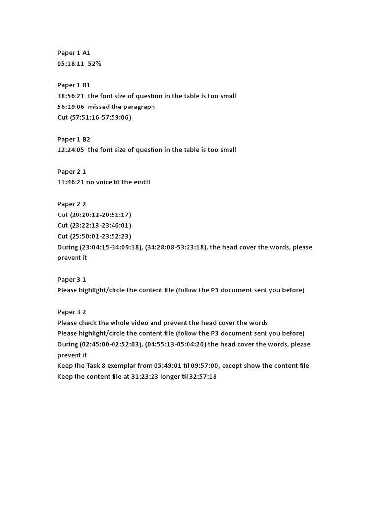 Change of Paper 1 A1 | PDF