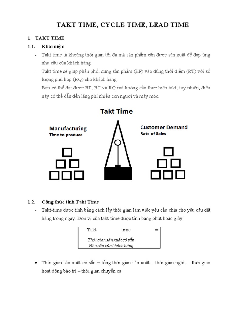Takt Time Cycle Time Lead Time | PDF