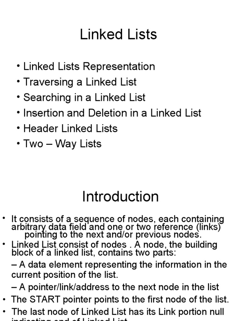 An In-Depth Analysis of Linked List Data Structures - Representation, Traversal, Searching ...