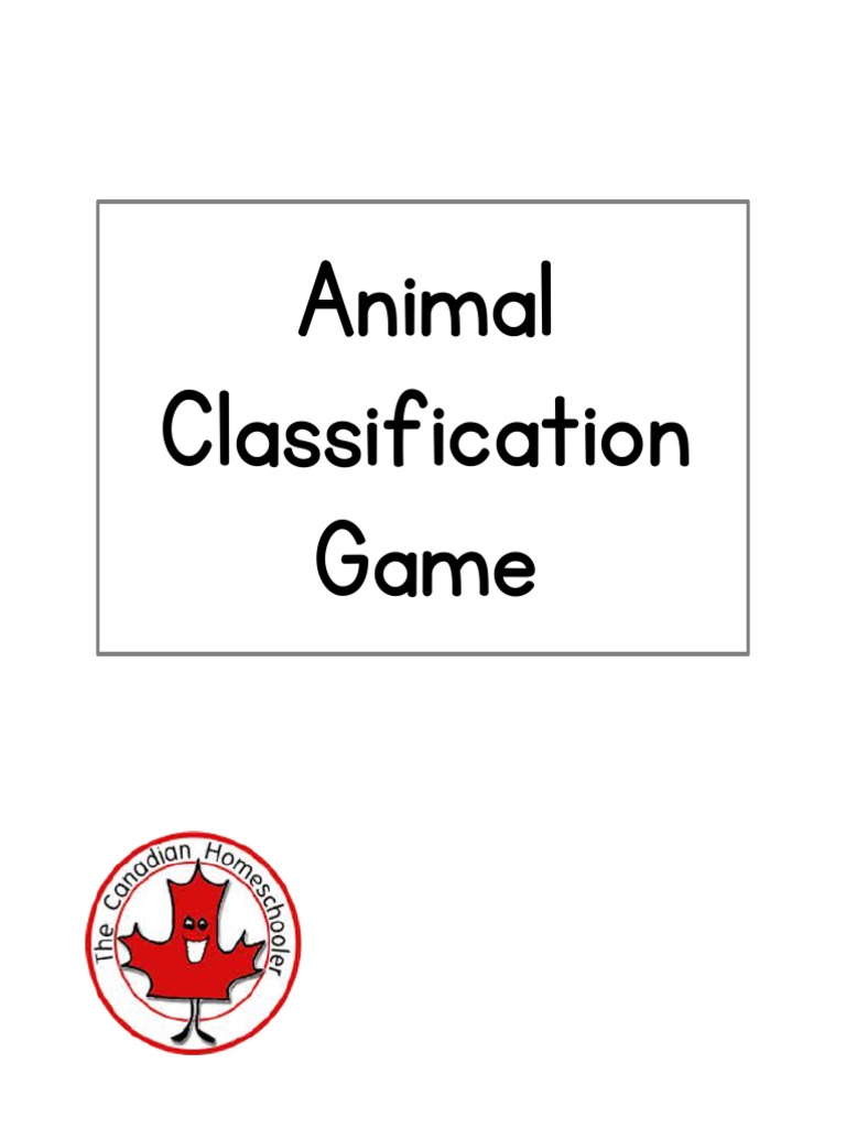 Animal Classification Game | PDF | Amphibian | Reptile