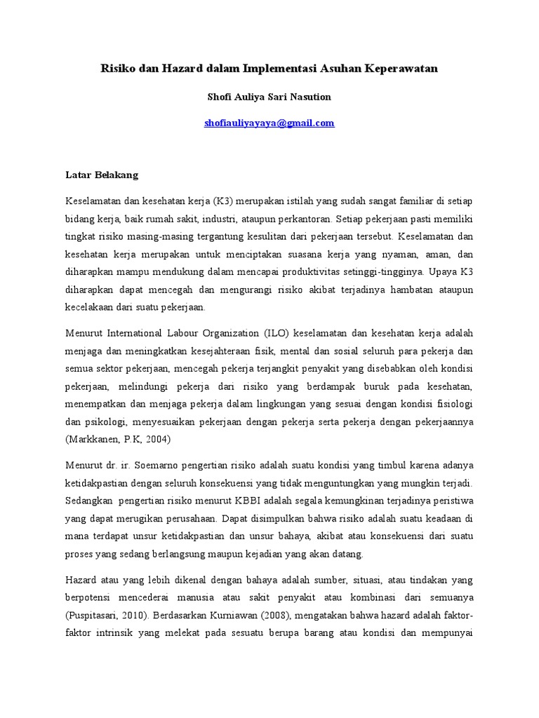 Shofi Auliya Nasution - 191101060 - K3RS | PDF | Pengembangan Diri ...