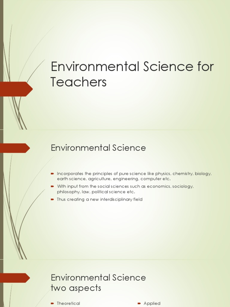 Environmental Science For Teachers | PDF | Environmental Science ...