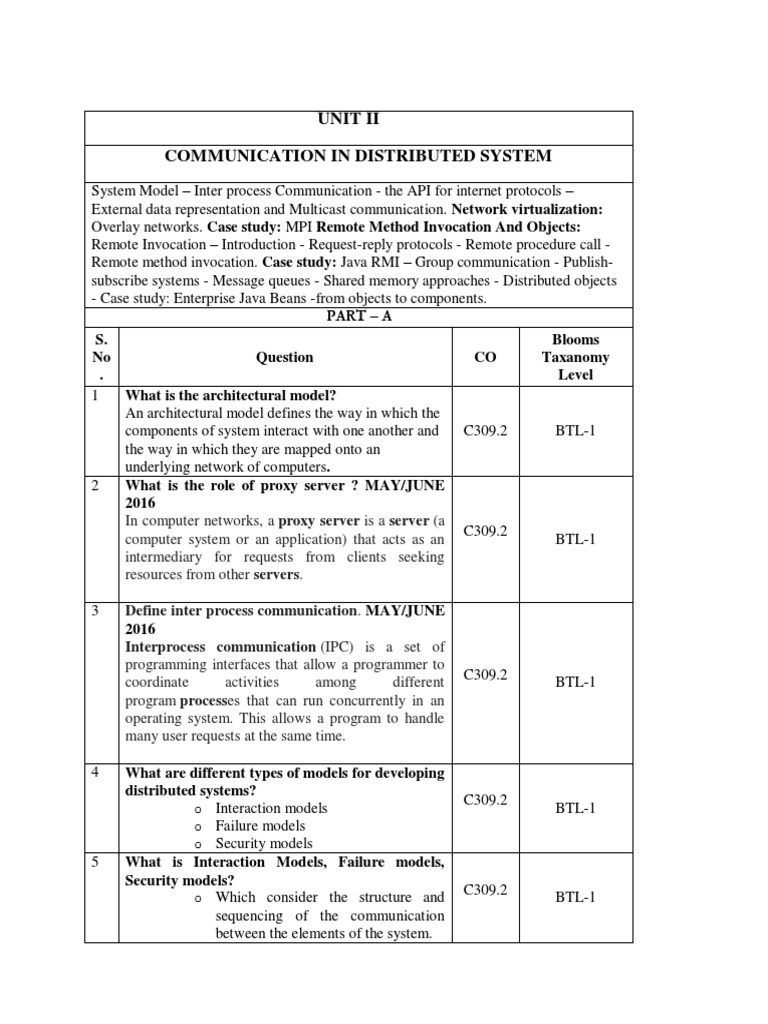 Communication Models in Distributed Systems | PDF | Distributed ...