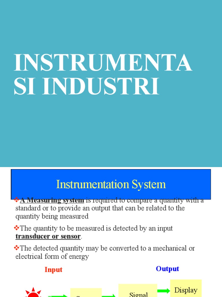 Pengantar Instrumentasi Industrii | PDF | Sensor | Accuracy And Precision