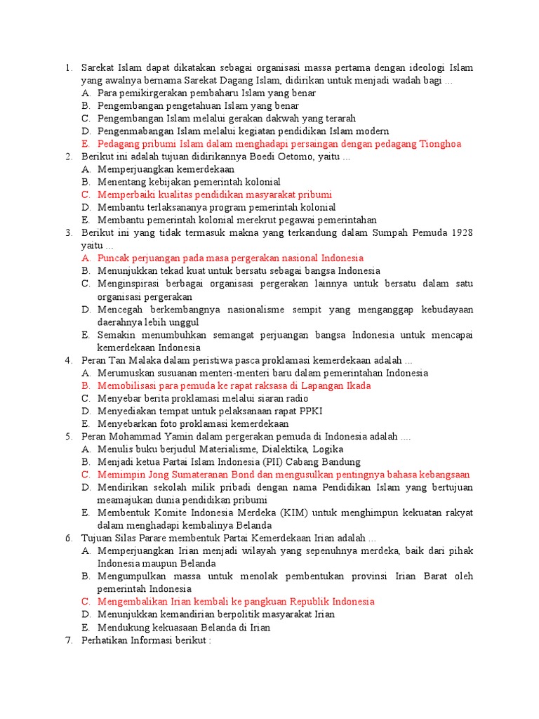 Sarekat Islam dan Gerakan Kebangsaan Awal di Indonesia | PDF