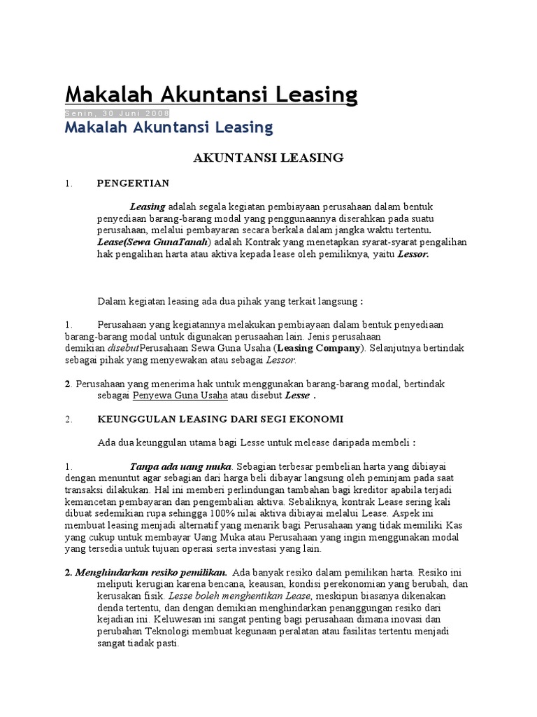 Makalah Leasing | PDF