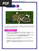 Grade 11 PE "Badminton" | PDF | Materials | Sports