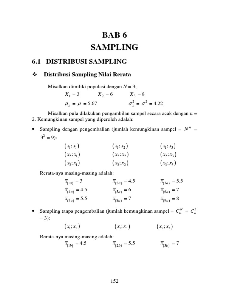 Rumus Sampling Tanpa Pengembalian | PDF