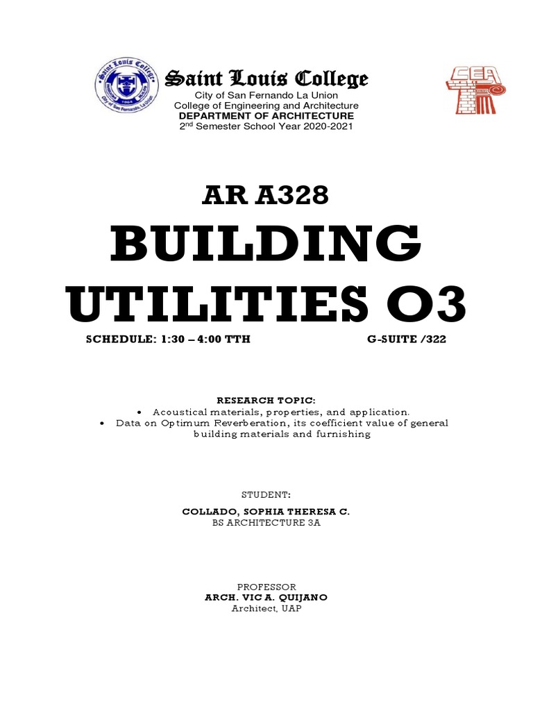 Building Utilities 3 - Acoustical Materials | PDF | Building ...