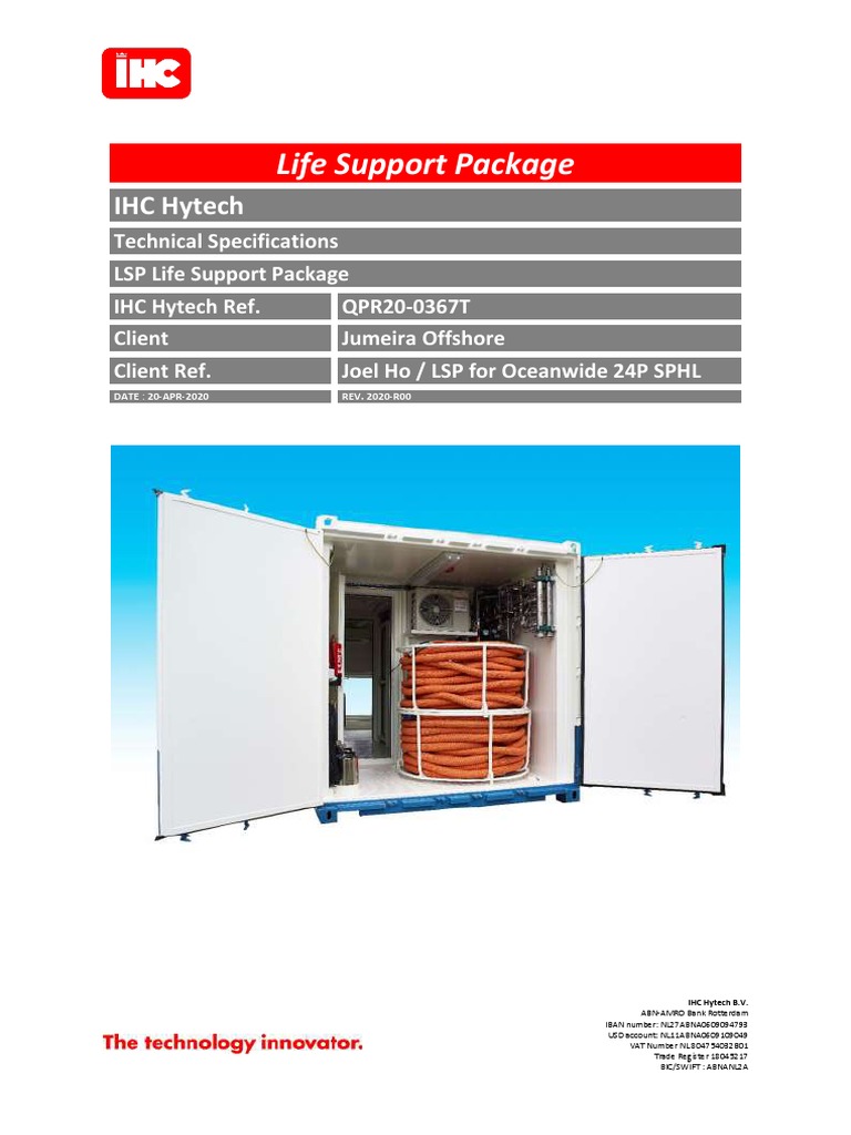 QPR20-0367T LSP Life Support Package | PDF | Power Supply | Water Heating