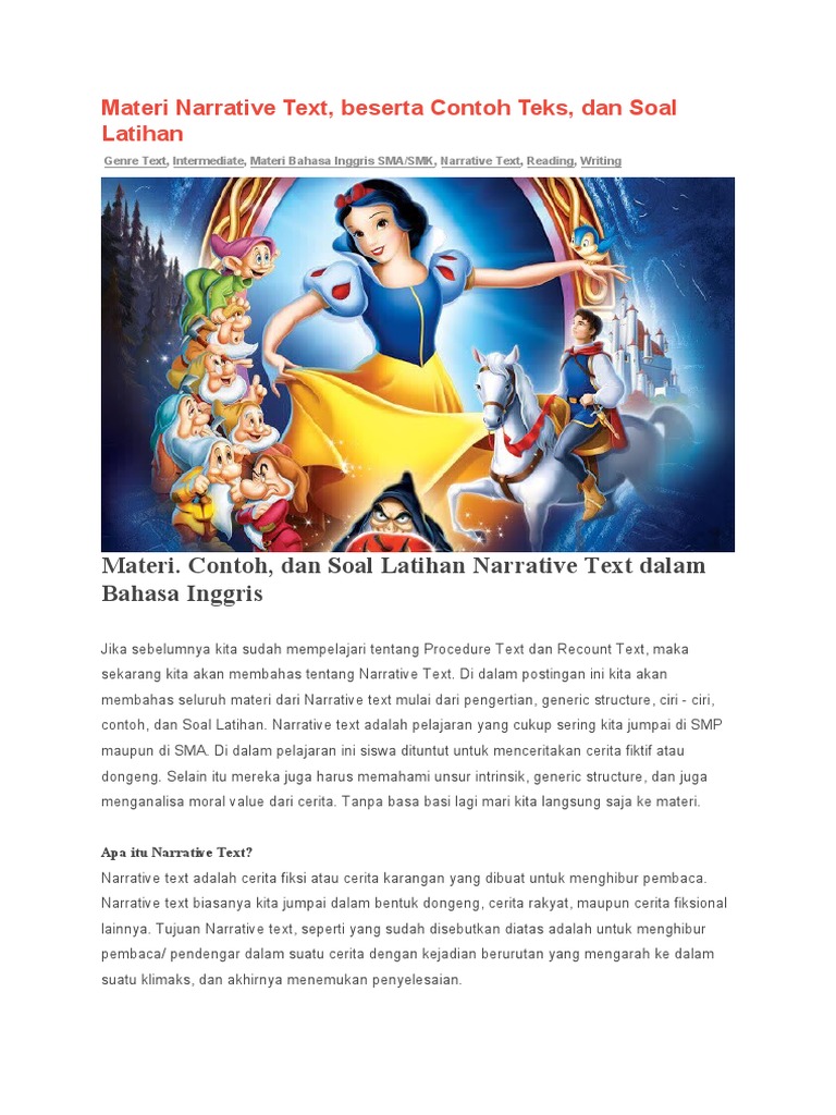 Materi Narrative Text | PDF | Puisi