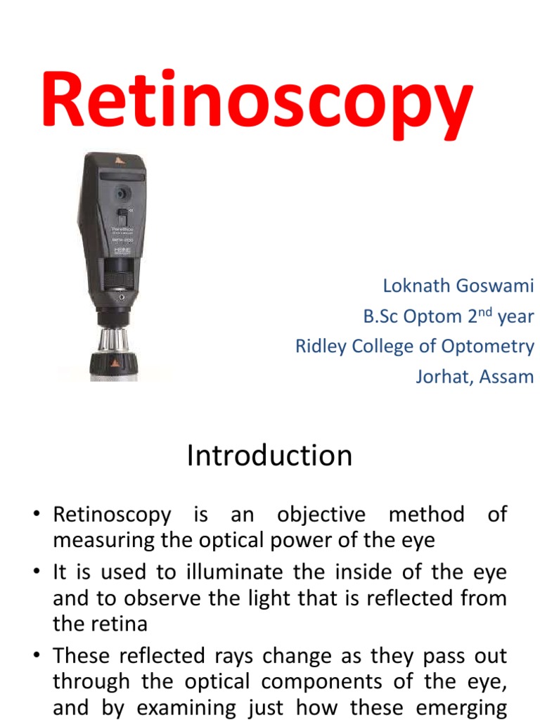 Retinoscope & Retinos | PDF | Mirror | Eye