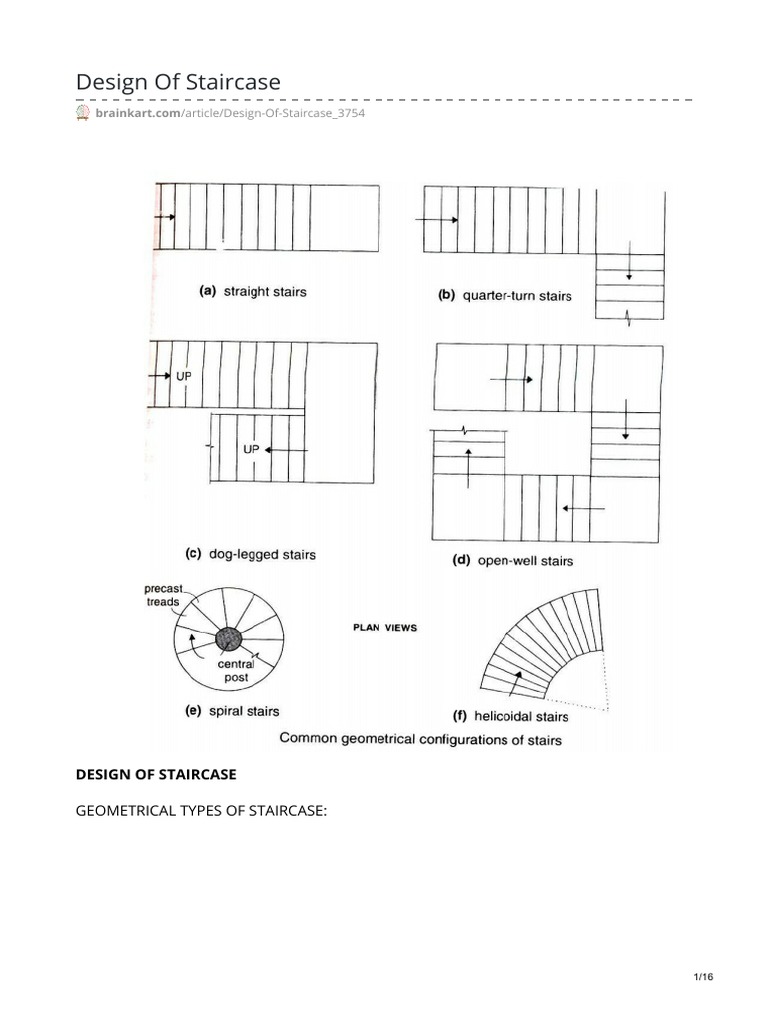 Design of Staircase Slab and Reinforcement | PDF | Stairs | Building ...