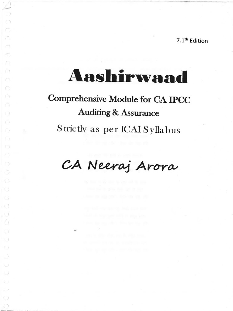 Audit Book Neeraj Arora | PDF