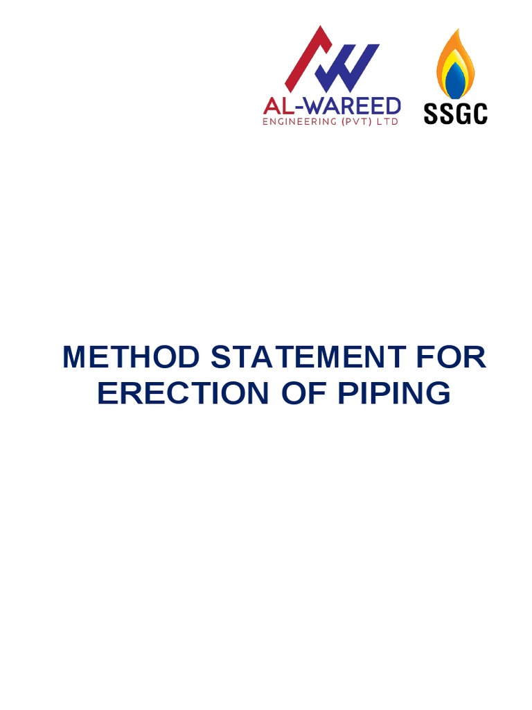 Erection of Piping Method Statement | PDF | Nondestructive Testing ...
