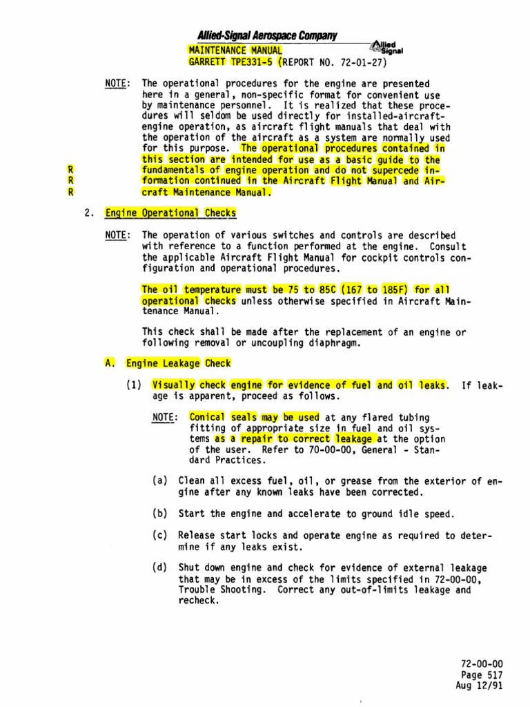 Engine Operational Check | PDF | Flight | Engines