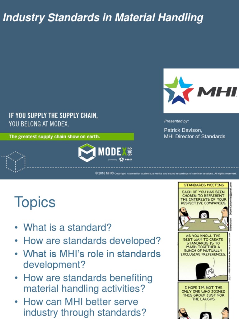 Industry Standards in Material Handling: Patrick Davison, MHI Director ...