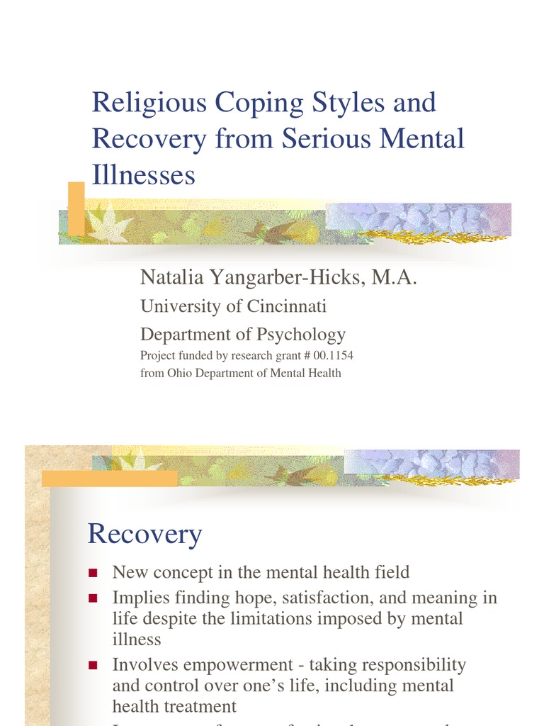 Religious Coping Styles | Download Free PDF | Recovery Approach ...