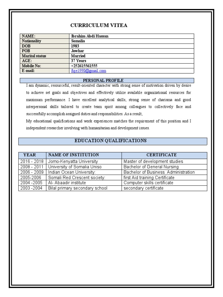 WASH Officer Curriculum Vitae | PDF | Hygiene | Wash