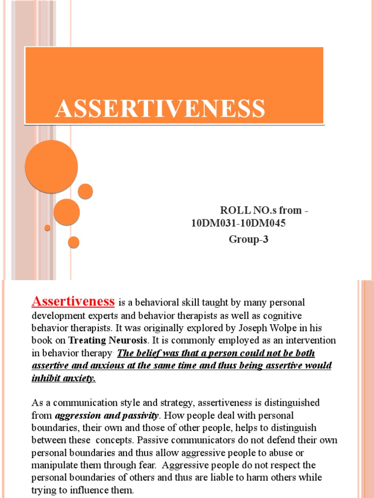 Understanding Assertiveness Techniques | PDF | Self-Improvement | Science & Mathematics