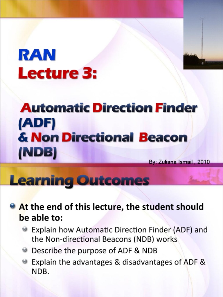 Lecture 3-Adf & NDB | PDF | Aviation | Electronics