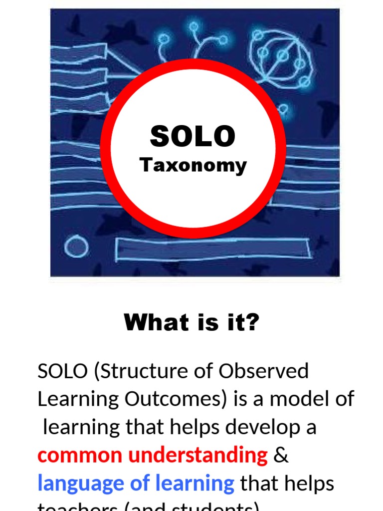 Intro of SOLO Taxonomy | PDF | Educational Assessment | Academic ...