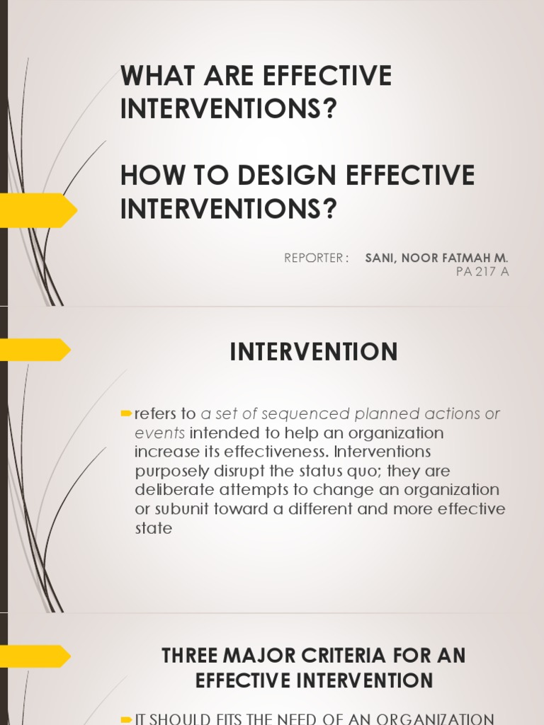 Pa 217 - Sani, NF - Whathow - Design Effective Interventions | PDF ...