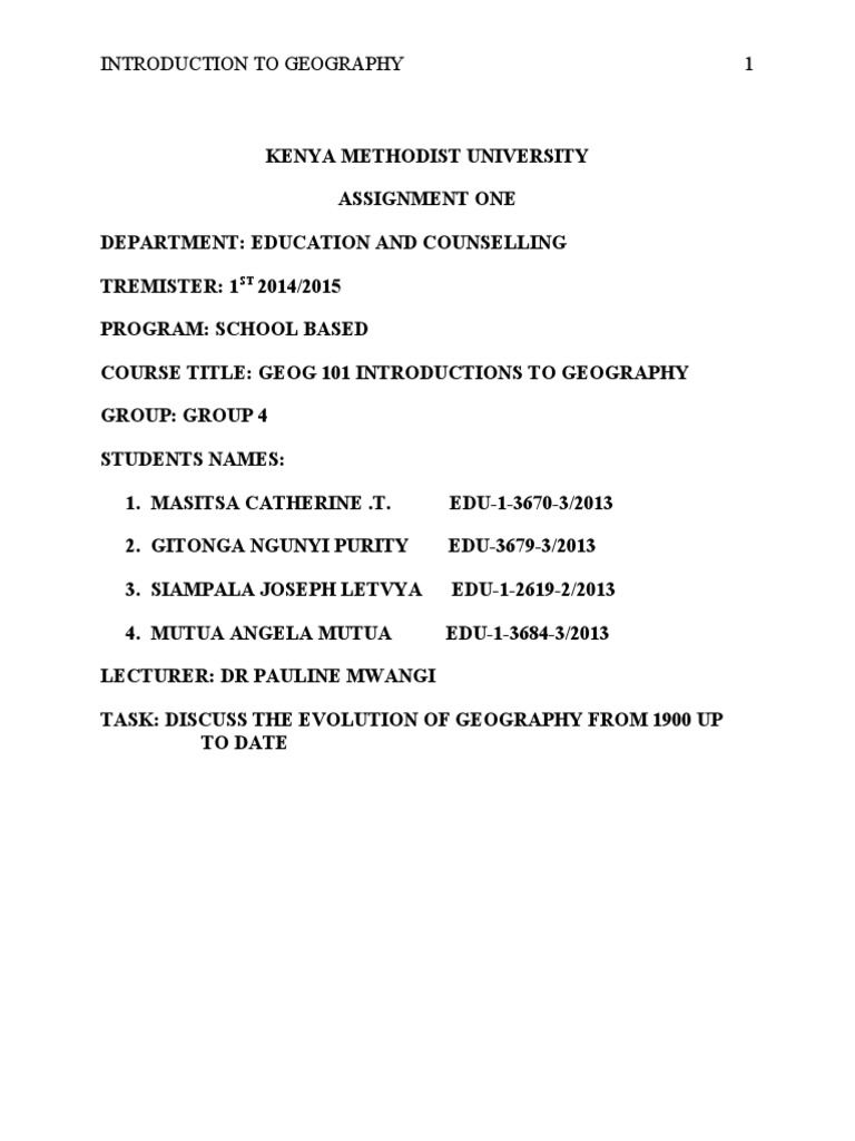 Evolution of Geography | PDF | Geography | Science