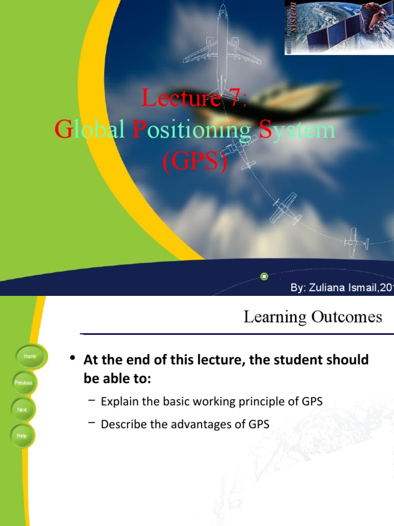 Lecture 7 - Global Positioning Gps | PDF | Global Positioning System | Aerospace