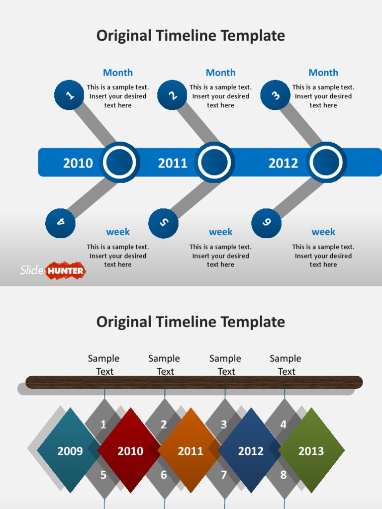 Original Timeline Template: A Sample Template for Creating a Multi ...