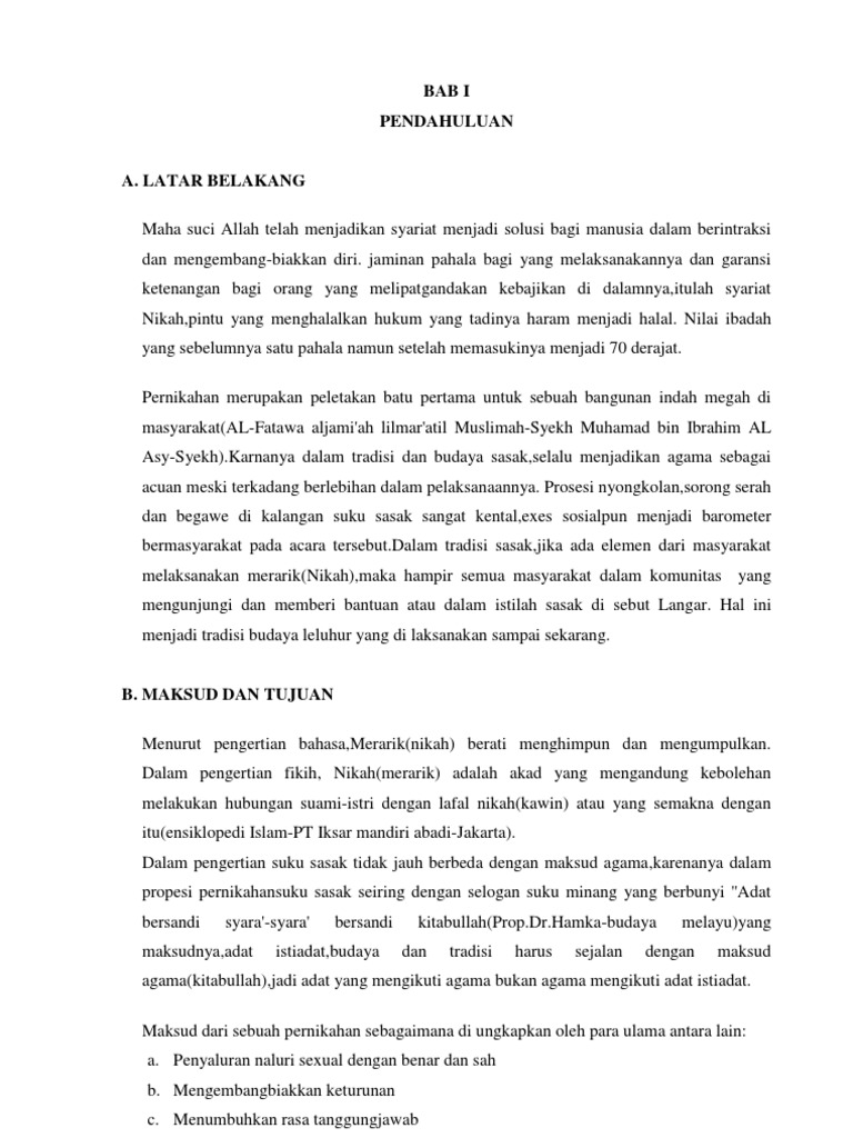 Adat Merarik Sasak | PDF