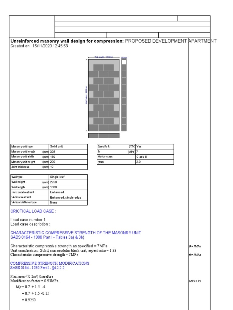 Masonry Wall Design - 2 | PDF | Masonry | Building Materials