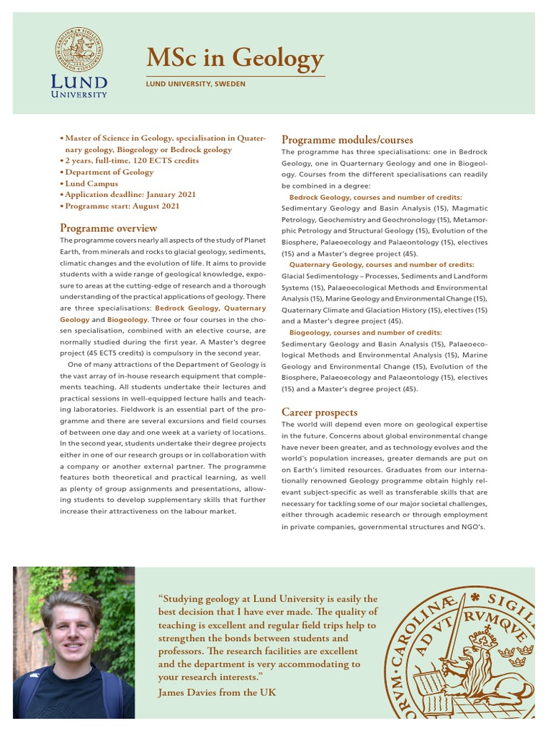 Geology Fact Sheet | PDF | Geology | Quaternary