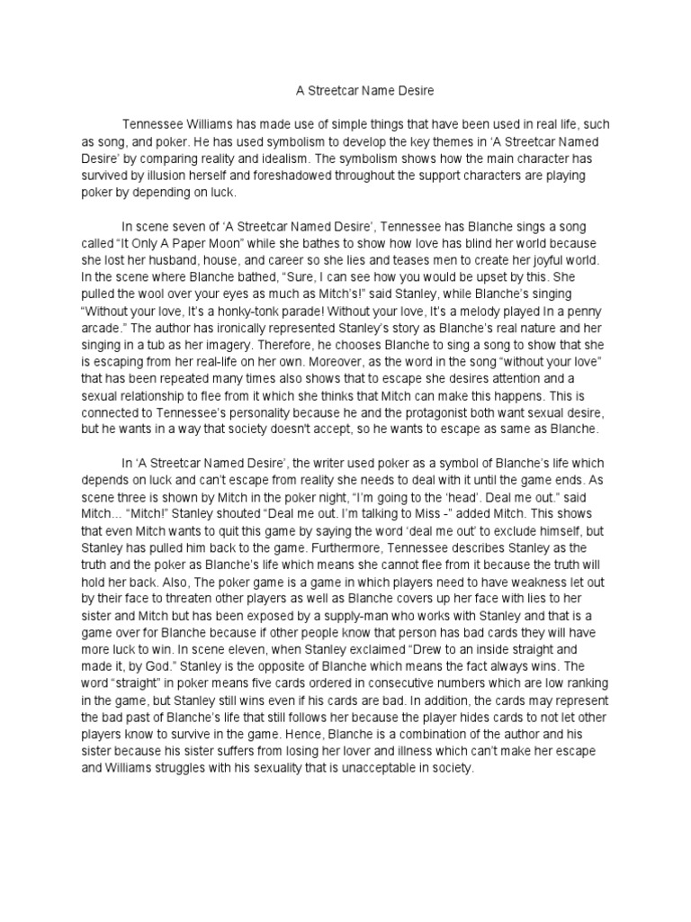 A Streetcar Name Desire | PDF