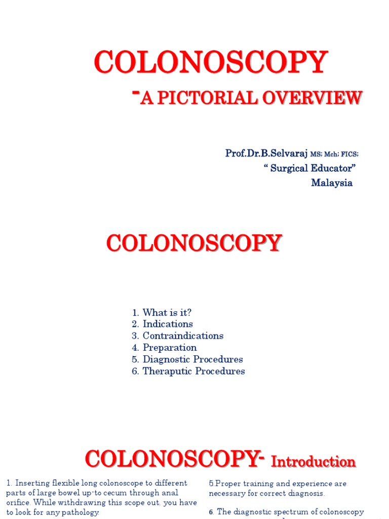 Colonoscopy A Pictorial Overview Pdf Colonoscopy Large Intestine