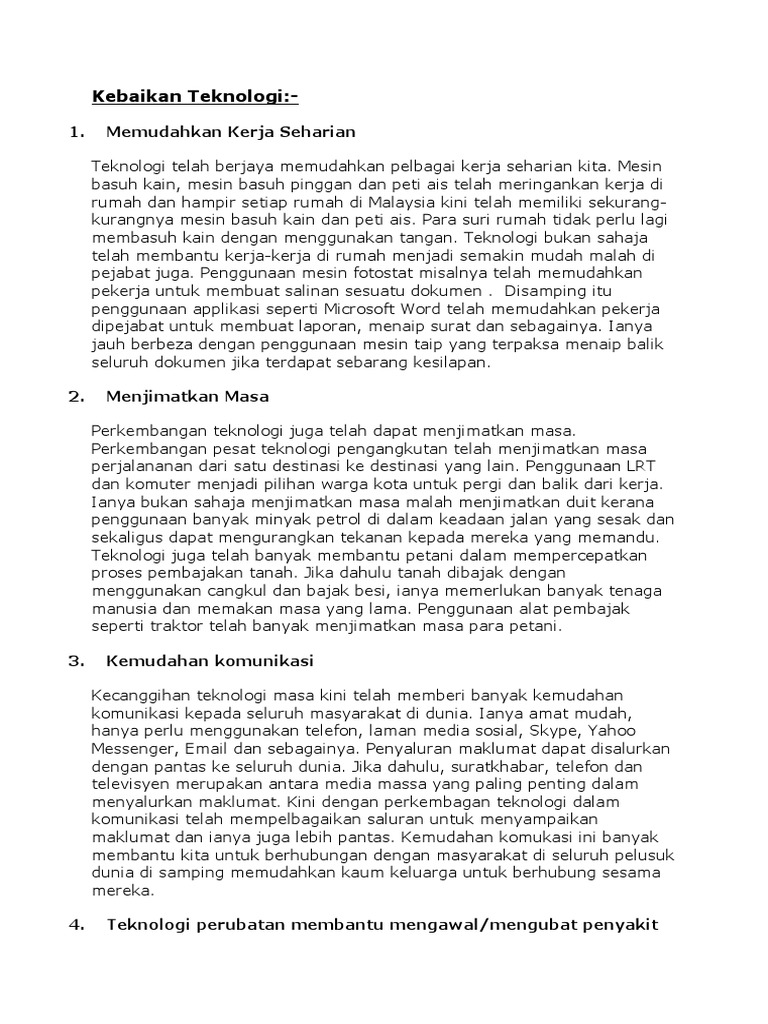 Kebaikan Teknologi | PDF